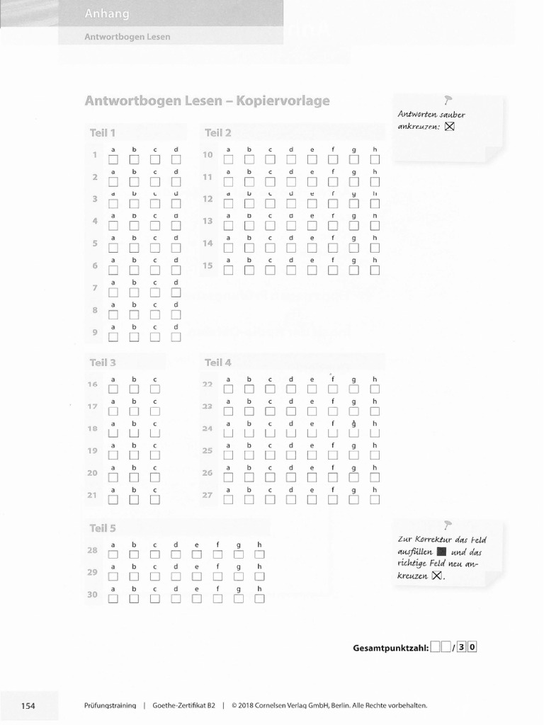 Antwortbogen PDF | PDF