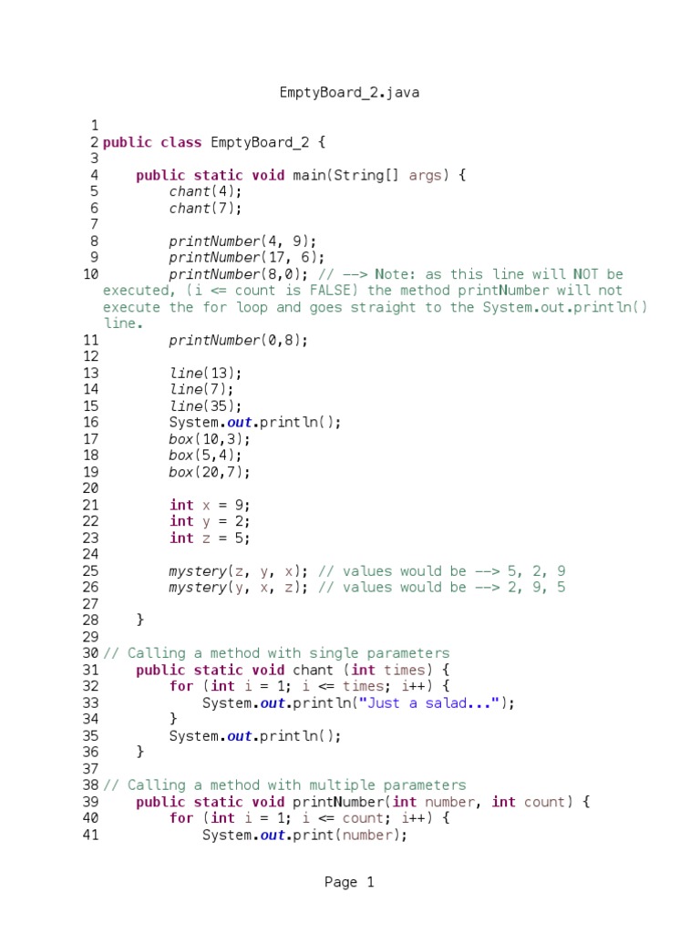 Public Class Public Static Void: Chant (4) Chant (7) Printnumber (4, 9) Printnumber (17, 6 ...