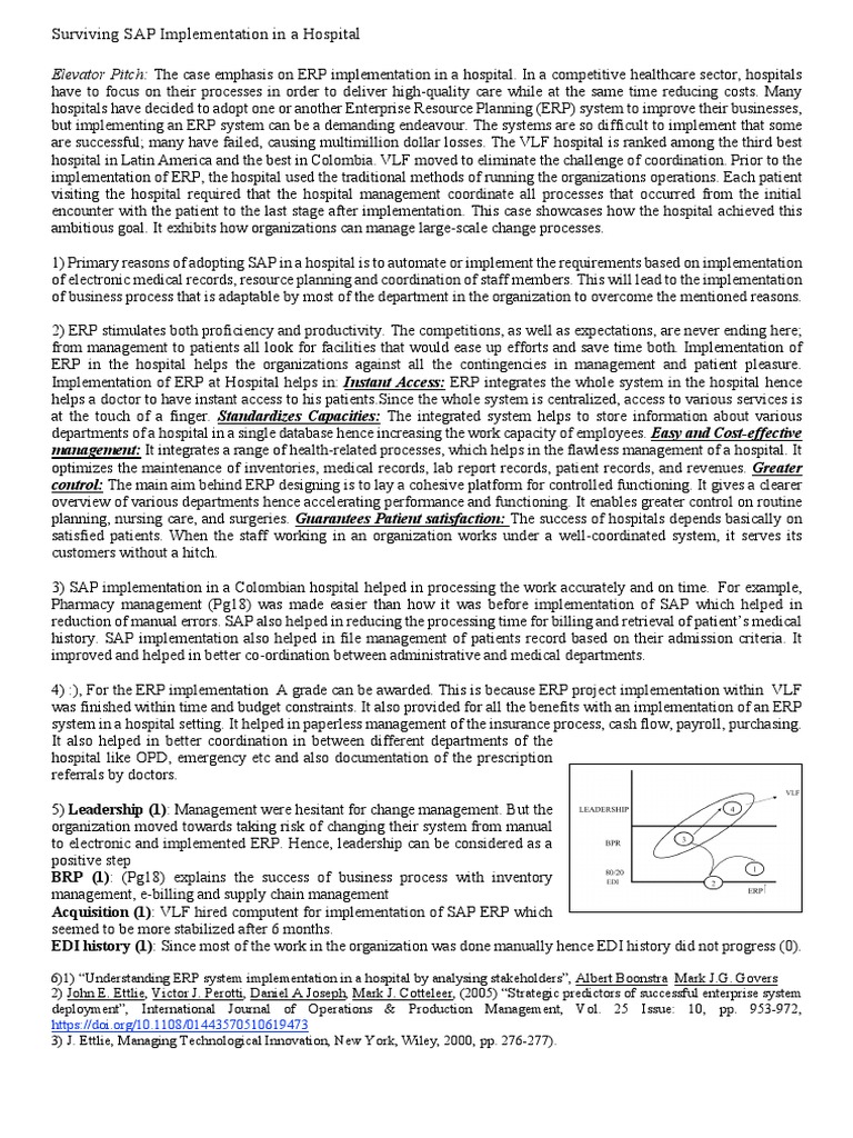 A Case Study on Successfully Implementing an SAP ERP System at VLF ...