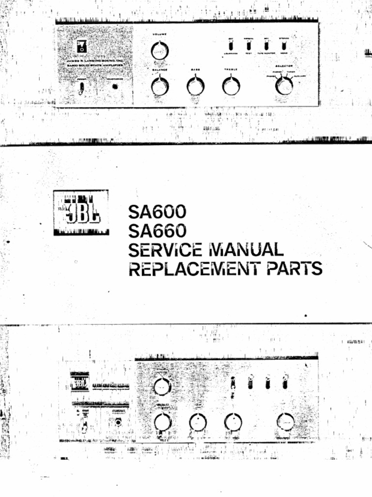 JBL SA600 - SA660 Amp PDF | PDF