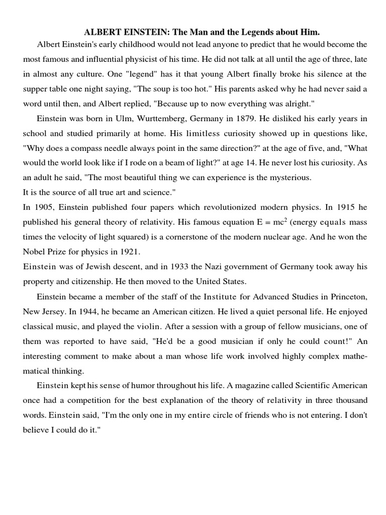 Albert Einstein | PDF | Albert Einstein | Modern Physics