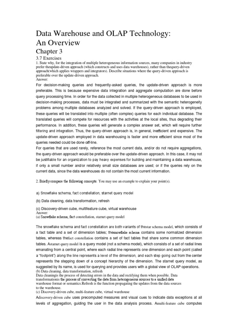 Chapter 3 | PDF | Data Warehouse | Databases