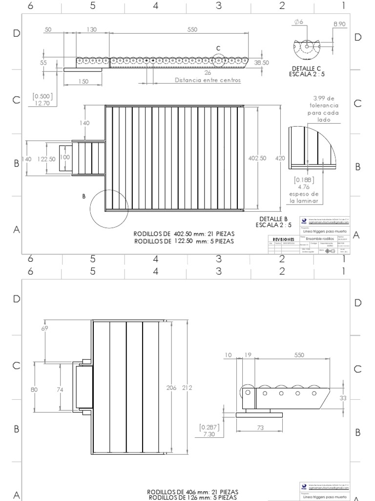 Planos Rodillos | PDF
