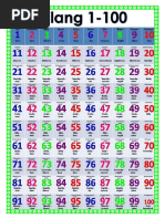 Mga Bilang 1-100 Tagalog With Symbol and Pronunciation | PDF