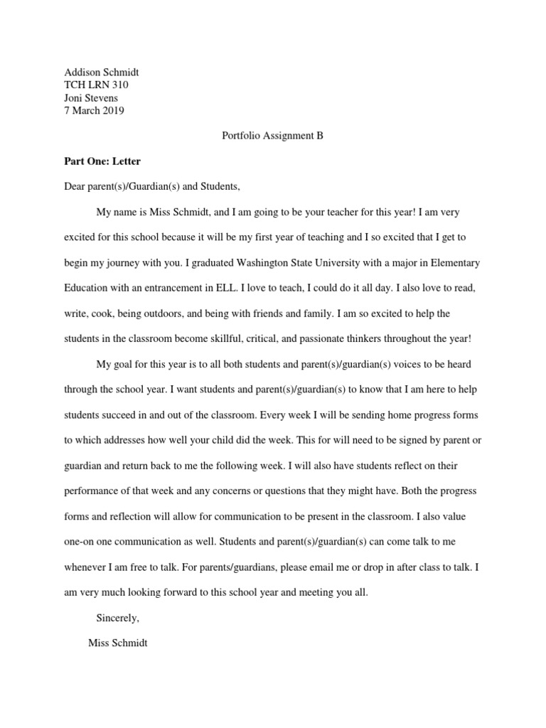 TCH LRN 301 Portfolio B | PDF | Classroom Management | Classroom