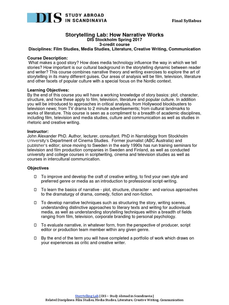 Storytelling Lab Draft | PDF | Narrative | Storytelling