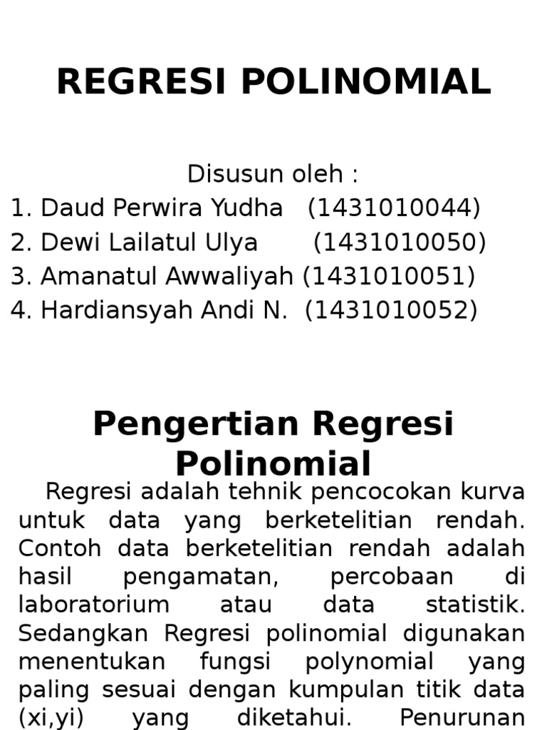 Regresi Polinomial | PDF