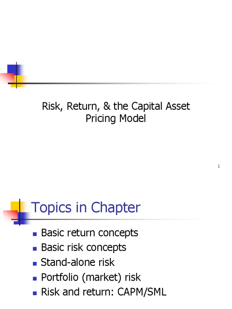Risk, Return, & The Capital Asset Pricing Model | PDF | Capital Asset ...