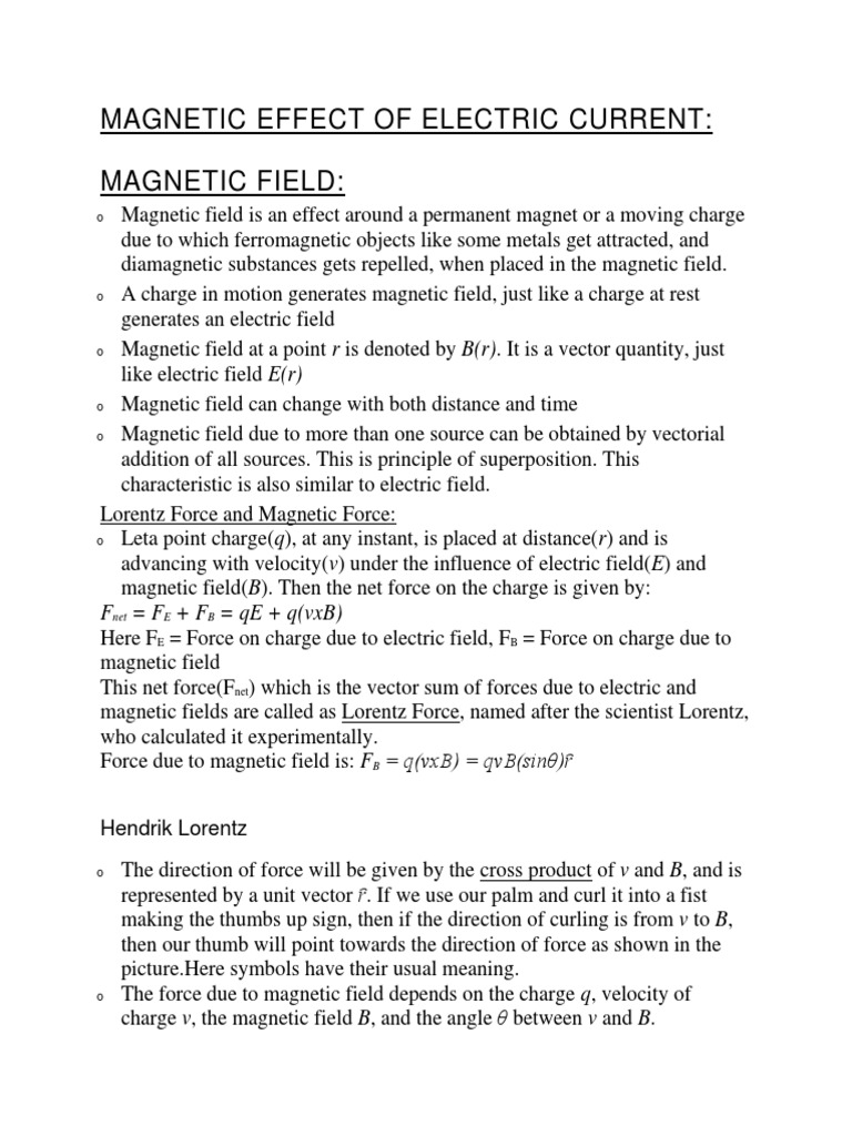 Emi and Mag Effect | PDF | Magnetic Field | Torque