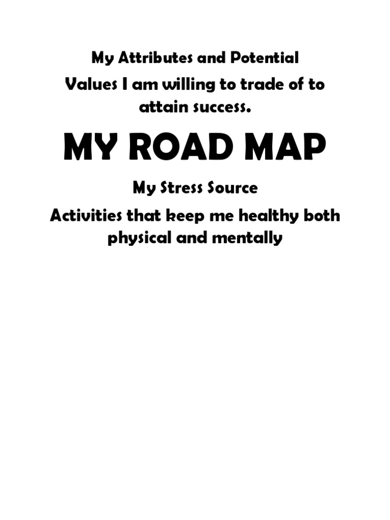My Road Map: Values I Am Willing To Trade of To Attain Success | PDF
