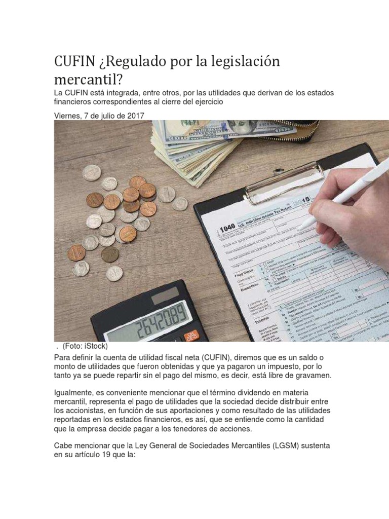 CUFIN | PDF | Dividendo | Gobierno