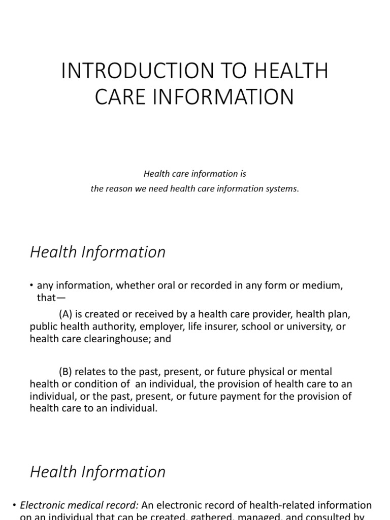 Introduction to Health Care Information Quality | PDF | Health ...