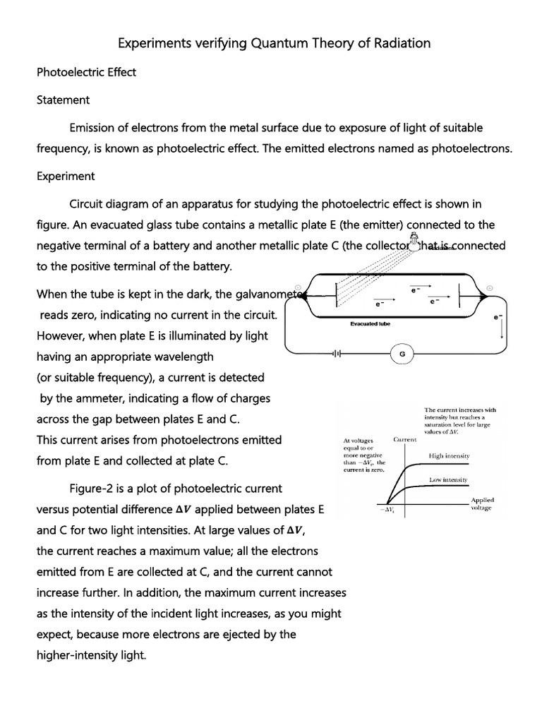 Photoelectric Effect Notes | PDF | Photoelectric Effect | Photon