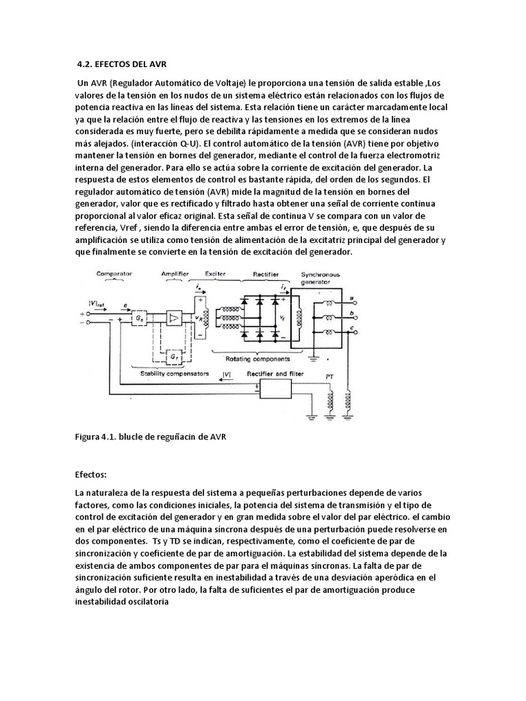 Avr PSS | PDF | Generador eléctrico | voltaje