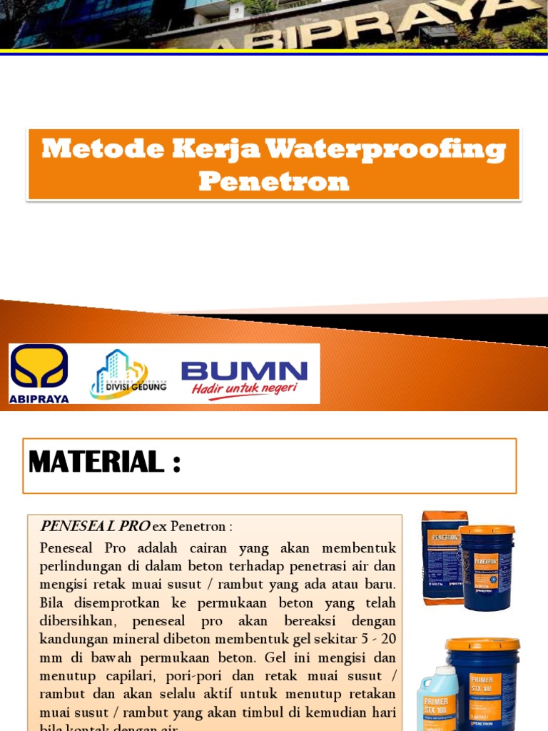 Metode Penetron | PDF