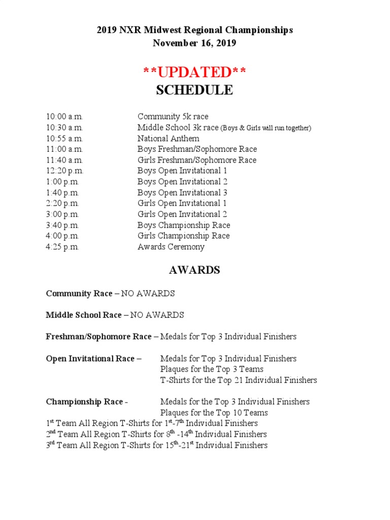 Updated Schedule PDF