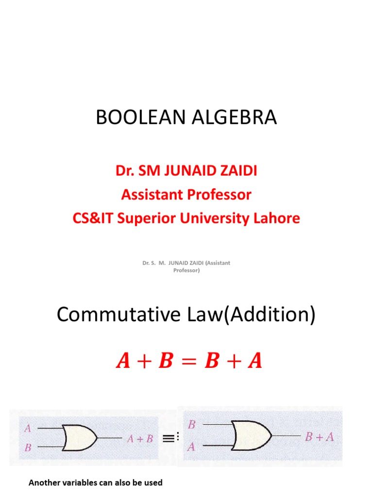 Boolean Algebra Laws | PDF | Mathematical Logic | Mathematical Concepts