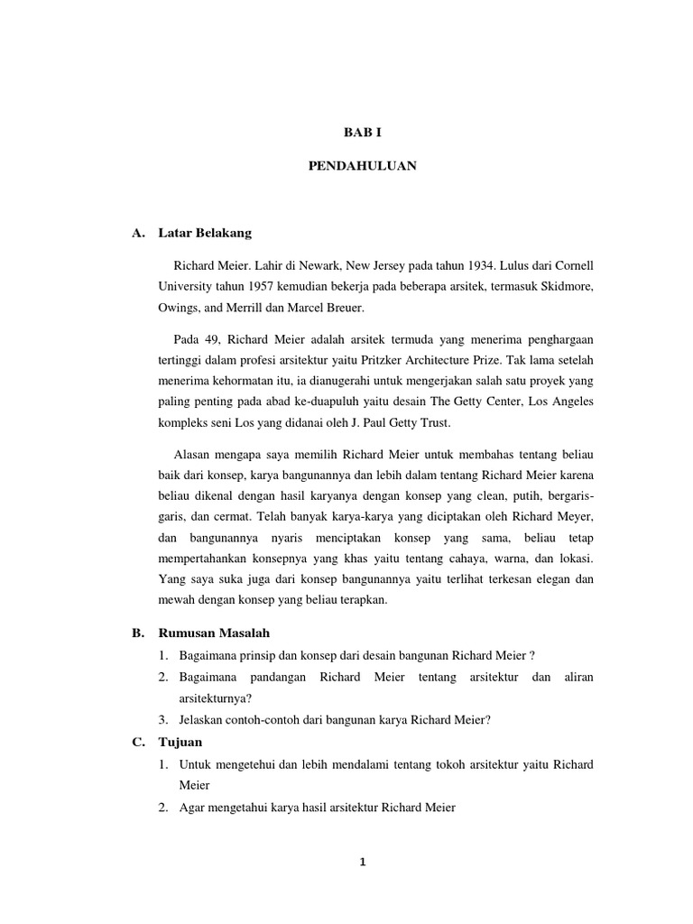 Arsitektur Richard Meier: Konsep dan Karya | PDF | Seni | Sejarah