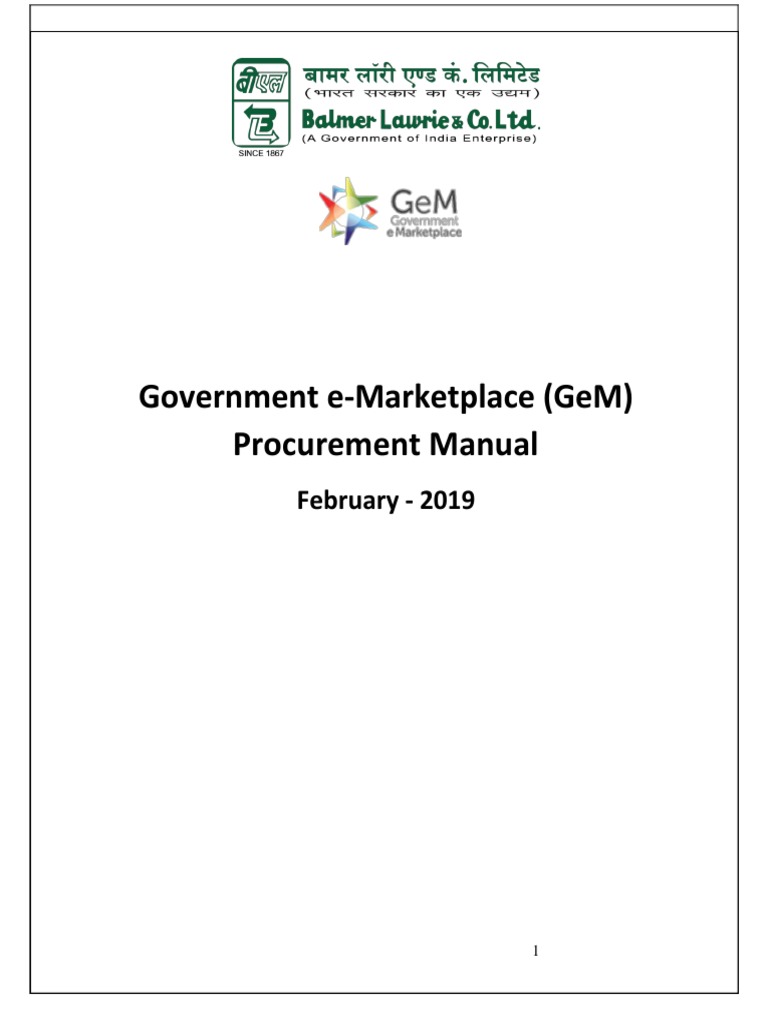 Gem Procurement Manual | PDF | Receipt | Auction