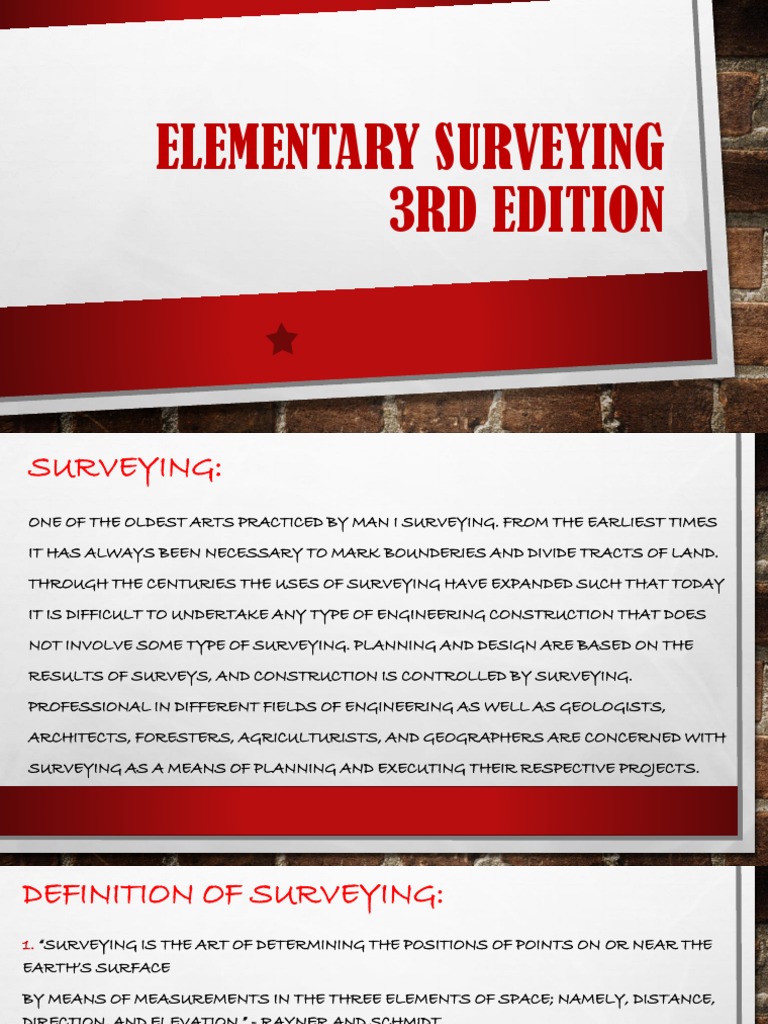 Elementary Surveying | PDF | Accuracy And Precision | Surveying