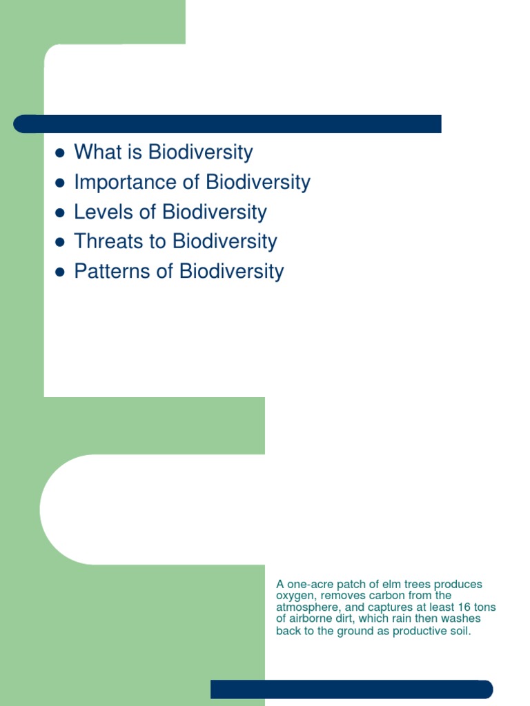 Understanding Biodiversity: Concepts, Levels, Threats, and Management ...