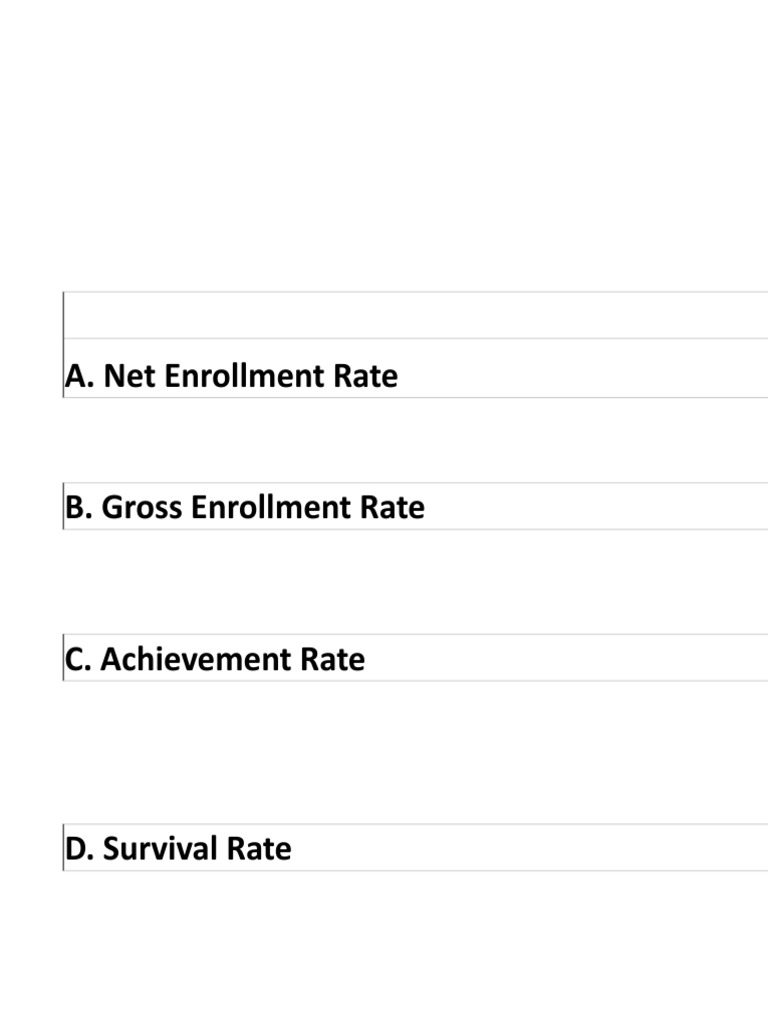 A. Net Enrollment Rate | PDF