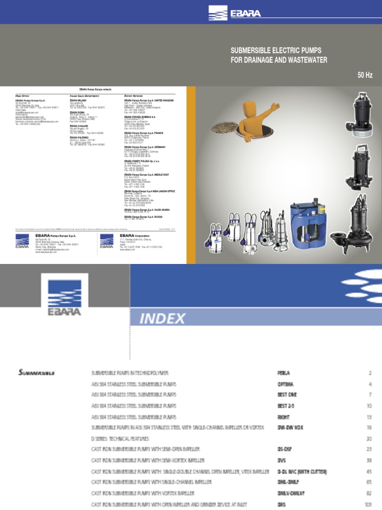 Catalog Ebara Submersible PDF | PDF | Electric Motor | Insulator ...