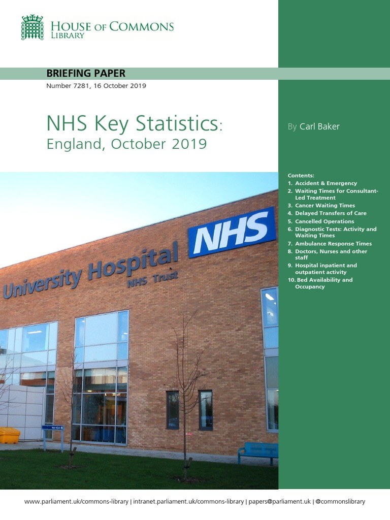 NHS Key Statistics:: England, October 2019 | PDF | National Health ...