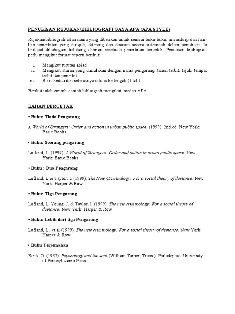 Rujukan APA STYLE | PDF