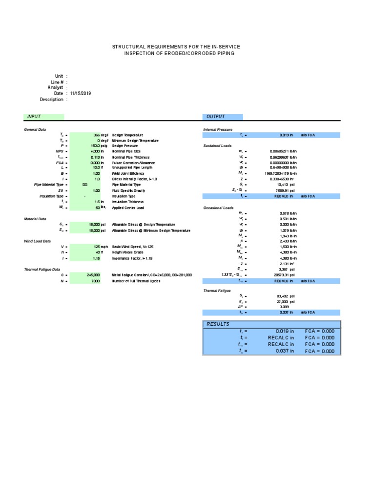 Piping Tmin MRussek | PDF | Pipe (Fluid Conveyance) | Physical Quantities
