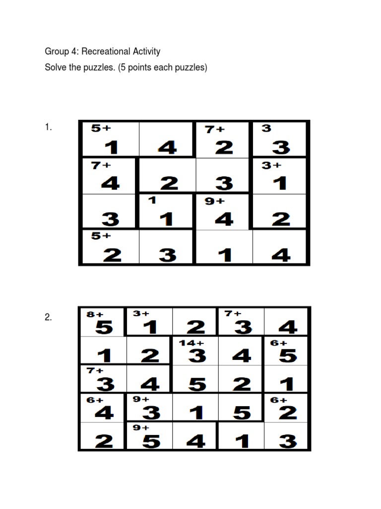 Quiz Kenken Puzzles | PDF