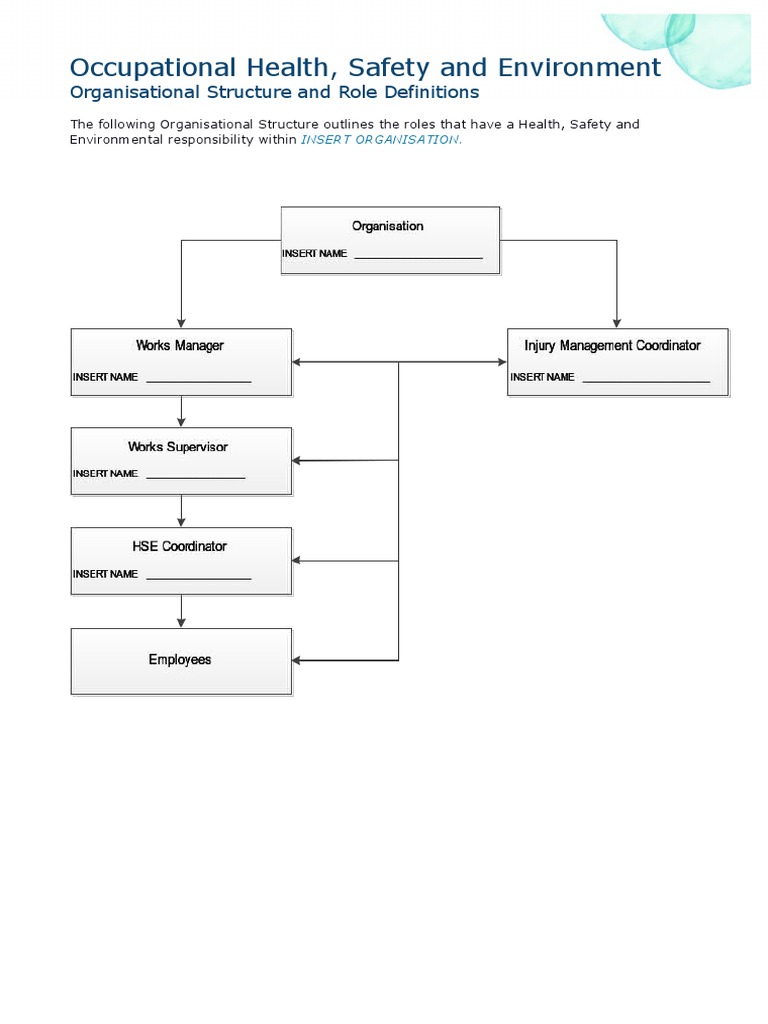 Defining Health, Safety, and Environmental Roles and Responsibilities ...