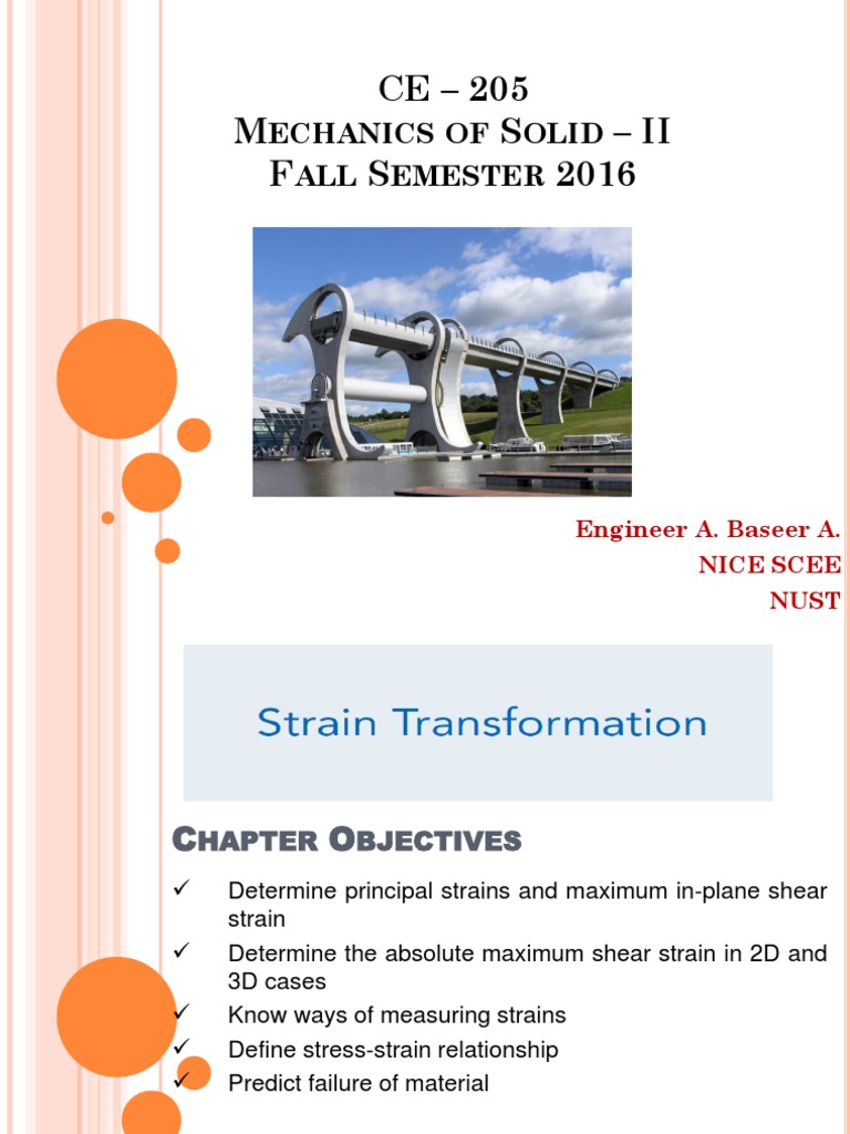 Plane-Strain Transformation Guide | PDF | Young's Modulus | Stress ...