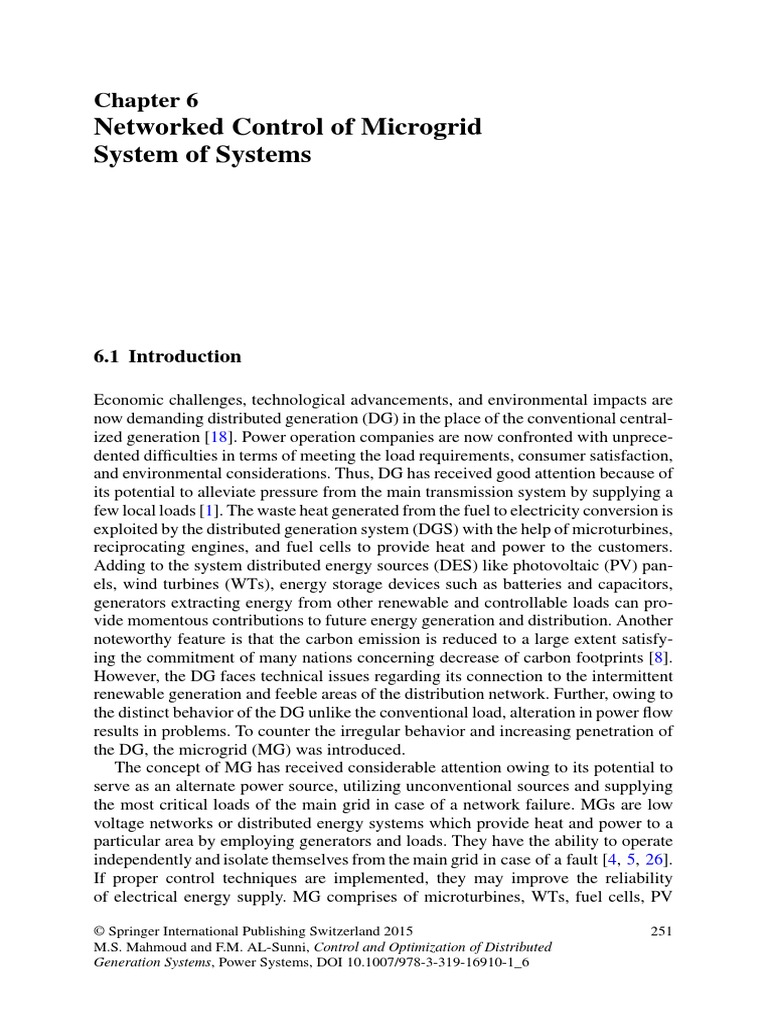 Networked Control of Microgrid System of Systems | PDF | Distributed ...