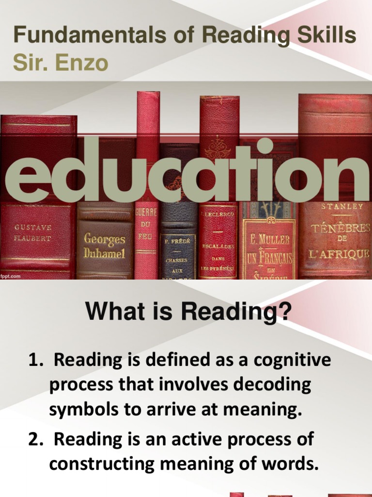 Fundamentals of Reading Skills: Sir. Enzo | PDF | Speed Reading ...