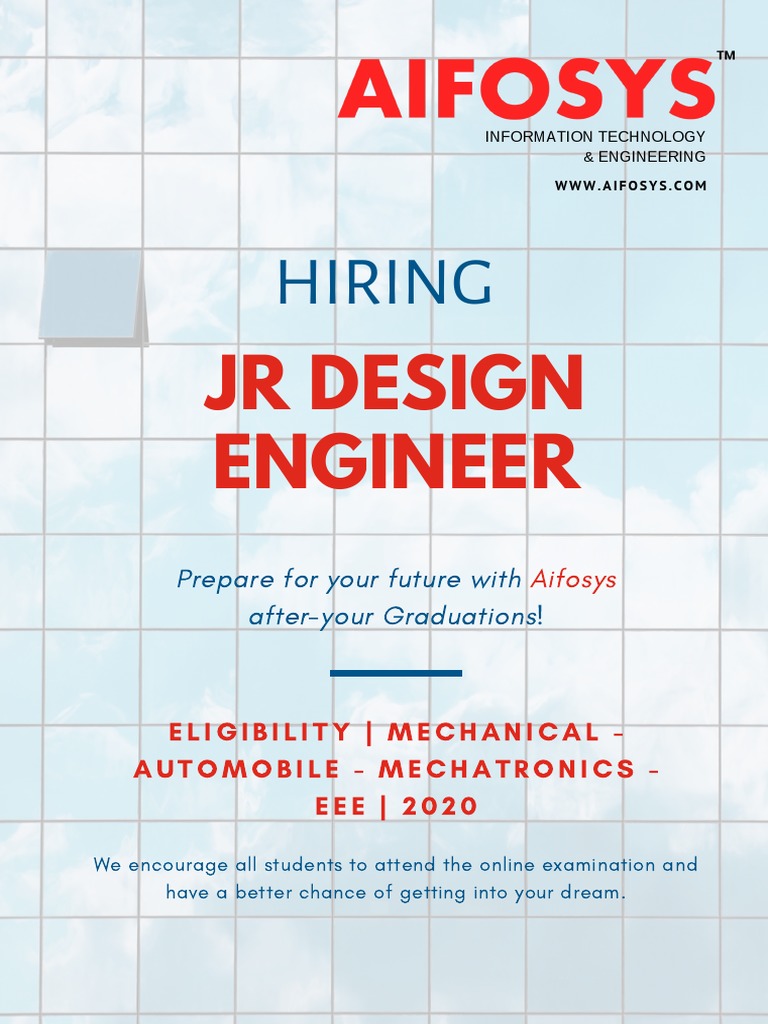 Hiring: JR Design Engineer | PDF