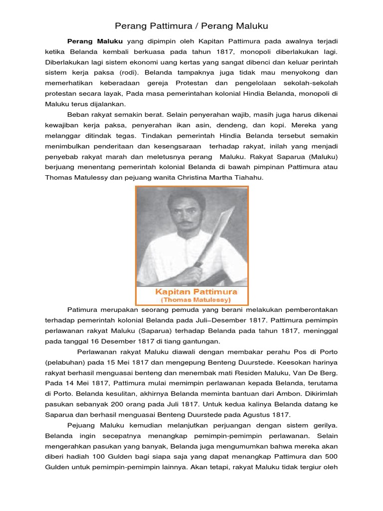 Perang Pattimura | PDF