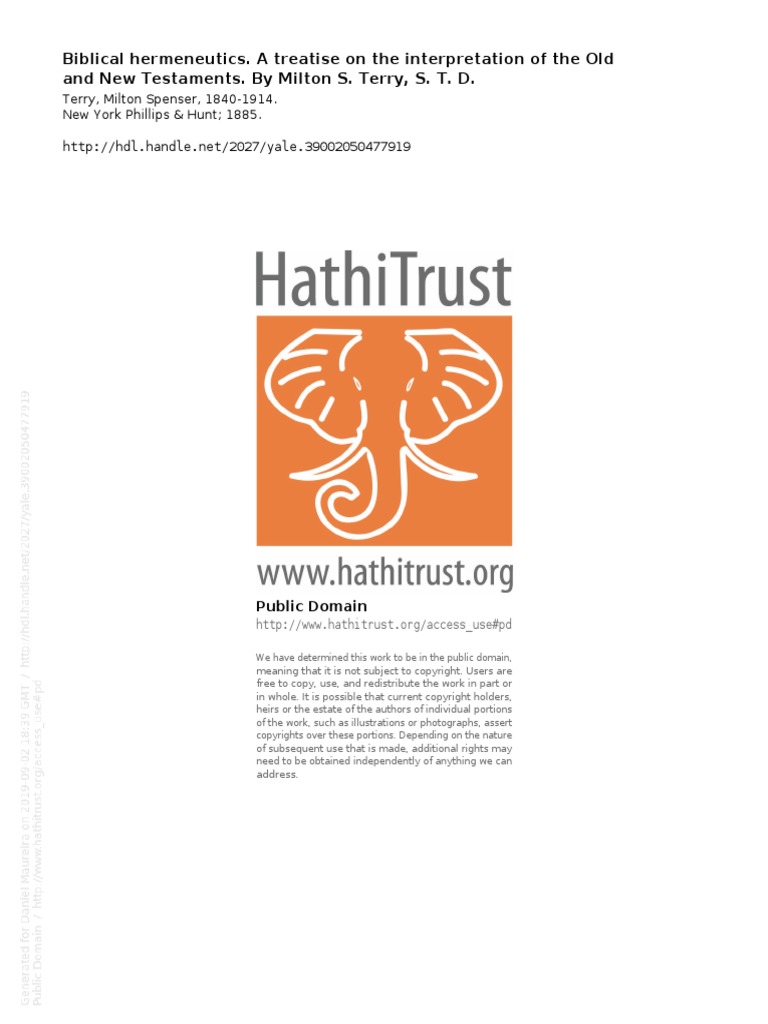 Biblical Hermeneutics Pdf Pdf Hermeneutics Exegesis