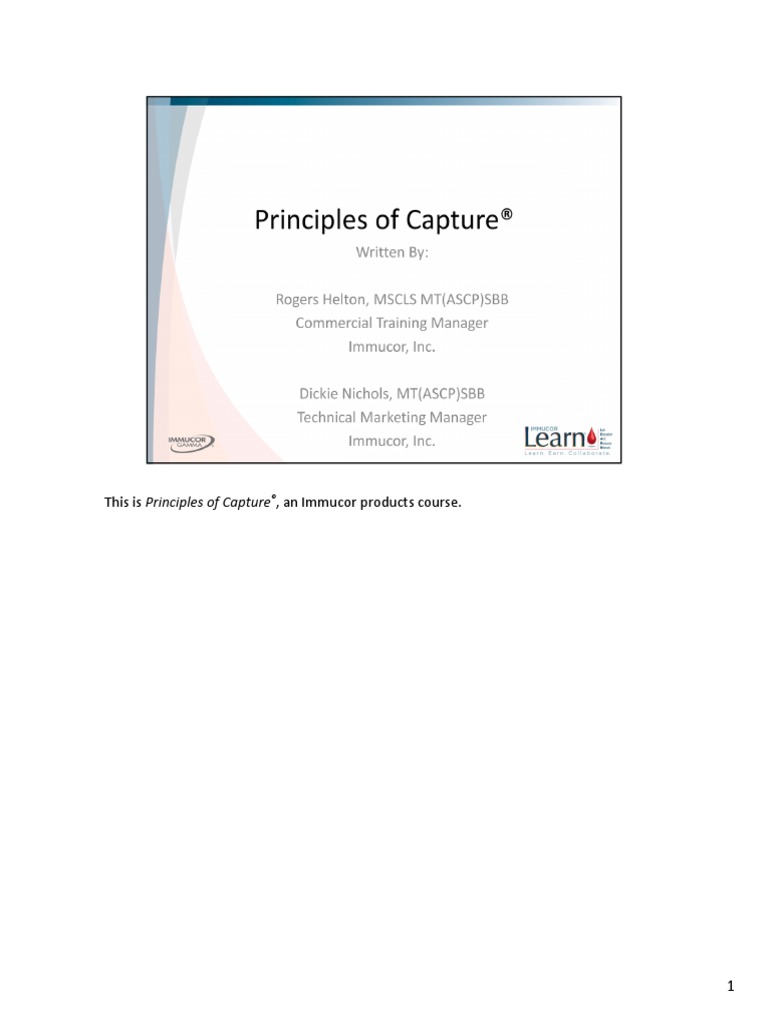 Principles of Capture - Printable | PDF | Antibody | Platelet