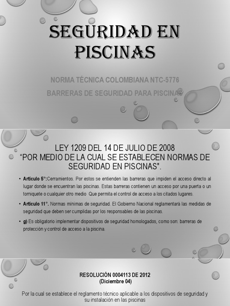 Seguridad en Piscinas 2 | PDF | Piscina | Agua