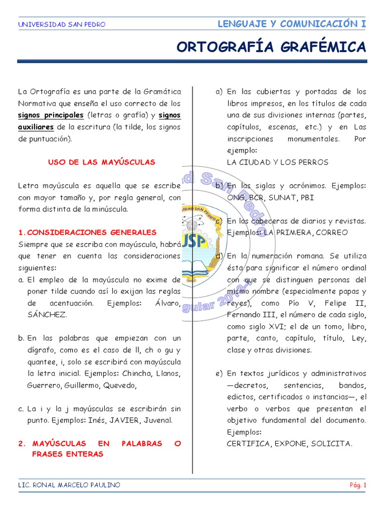 Ortografia Grafemica PDF | PDF