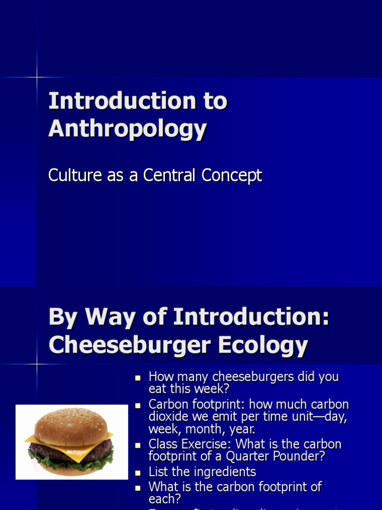 Introduction To Anthropology: Culture As A Central Concept | PDF ...
