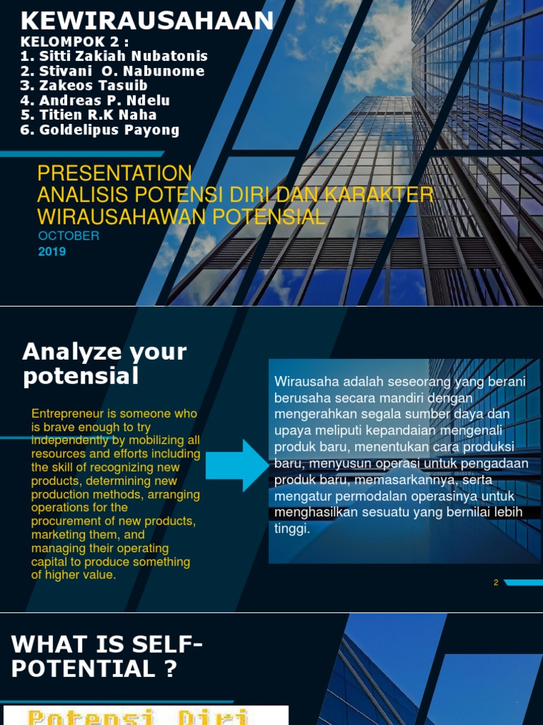 Kewirausahaan Analisis Potensi Diri | PDF | Behavioural Sciences | Cognitive Science
