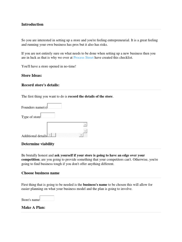 Retail Store Opening Checklist Guide | PDF | Business Plan | Retail