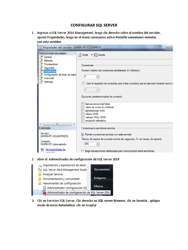 Configurar SQL Server | PDF