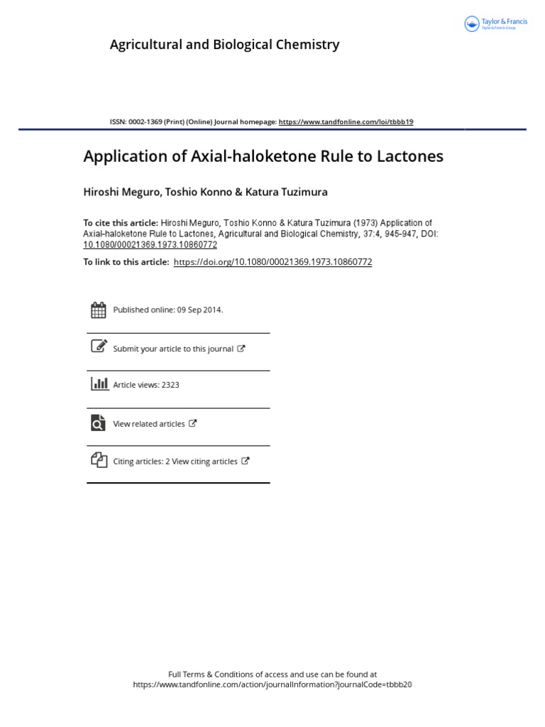 Application of Axial Haloketone Rule To Lactones PDF | PDF | Amine ...