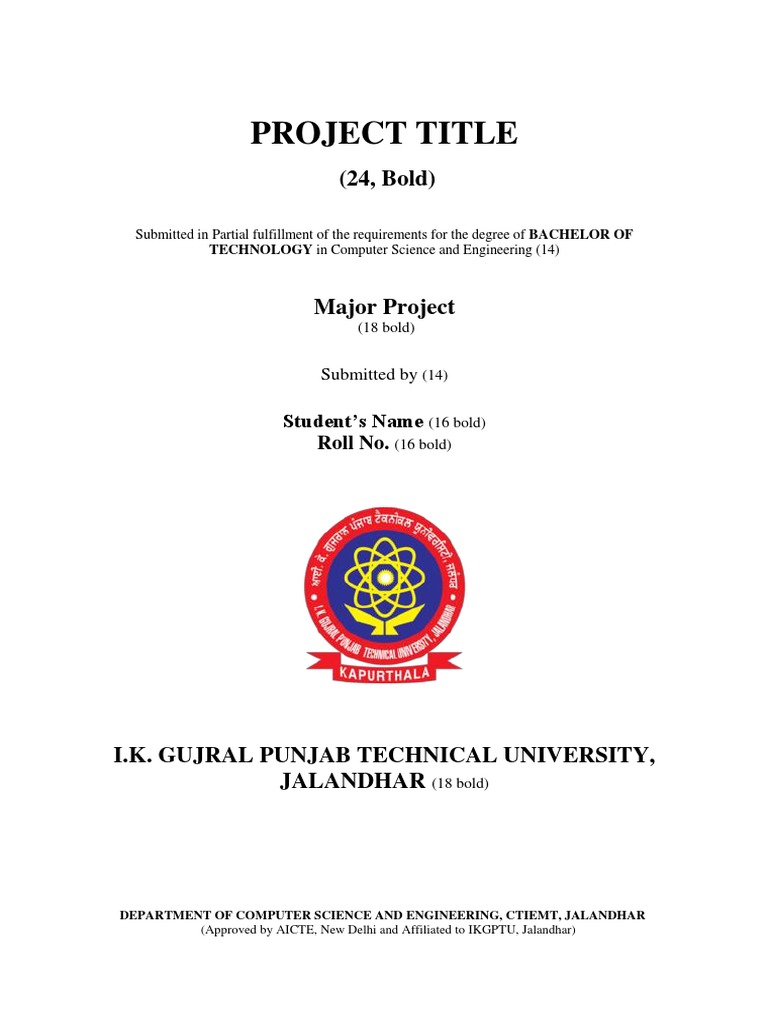 Major Project Format | PDF | Computing | Communication