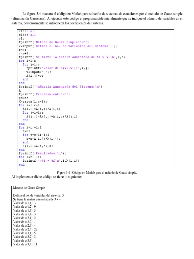 Gauss Simple MATLAB | PDF