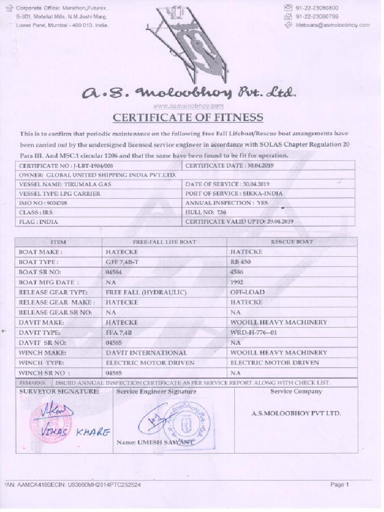 LIFEBOAT ANNUAL INSPECTION-CERT.pdf