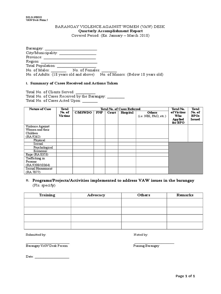 Vawc Form | PDF | Social Science | Law